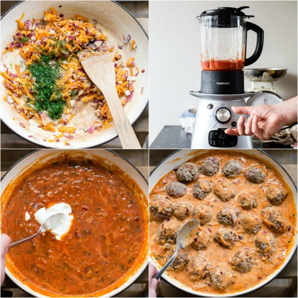 Porcupine Meatballs in Creamy Tomato Sauce (Tefteli) - Vikalinka