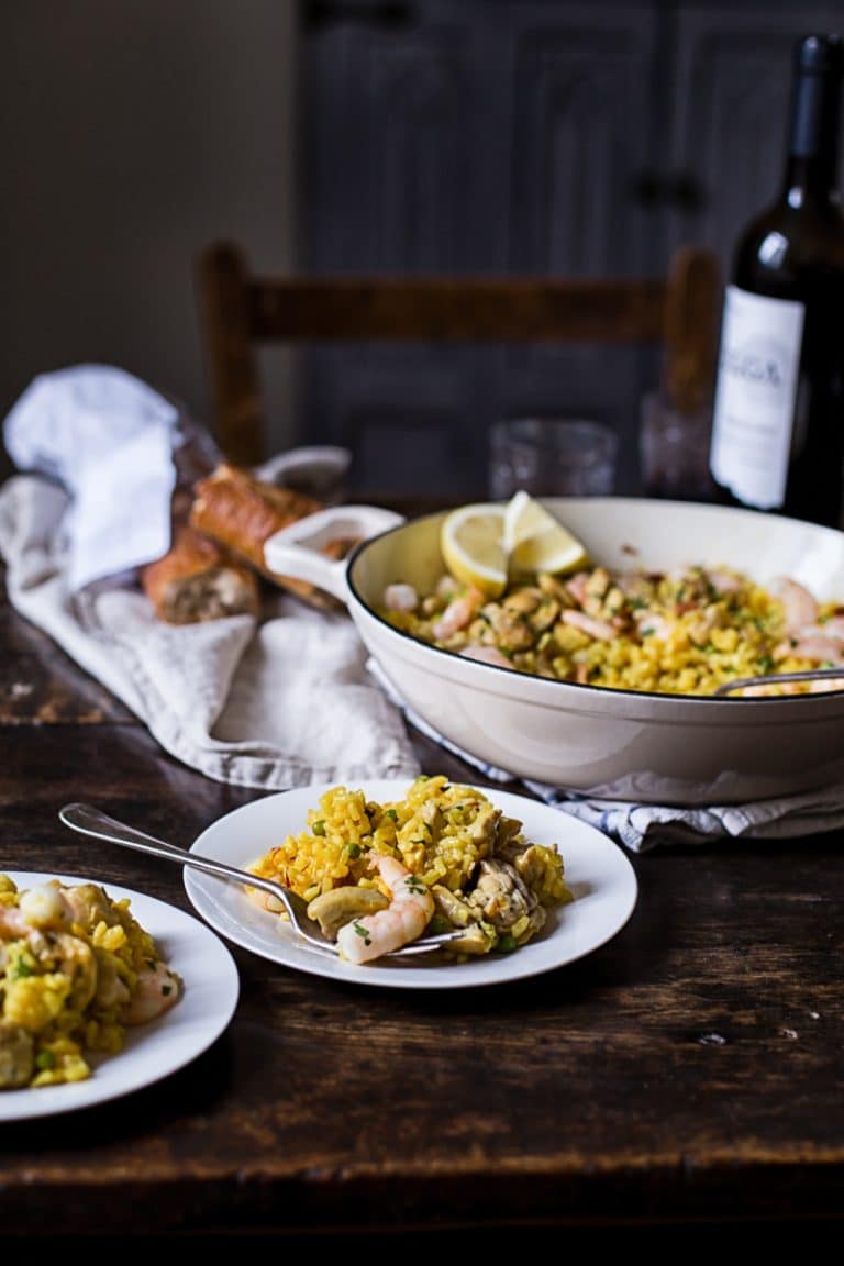 Easy Spanish Rice with Chicken and Shrimp