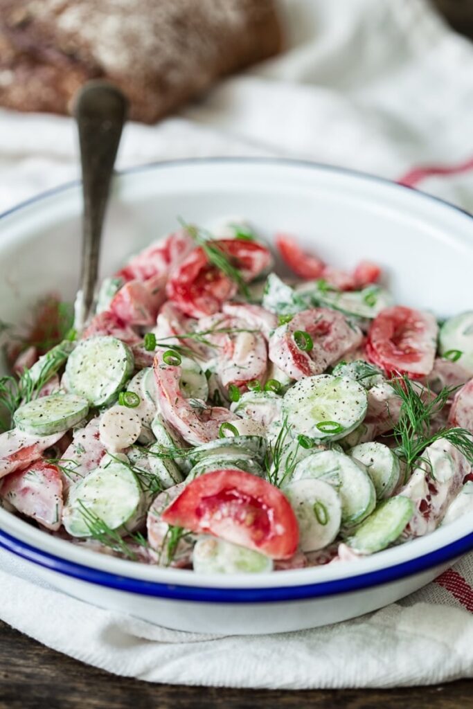 Summer Tomato and Cucumber Salad - Vikalinka