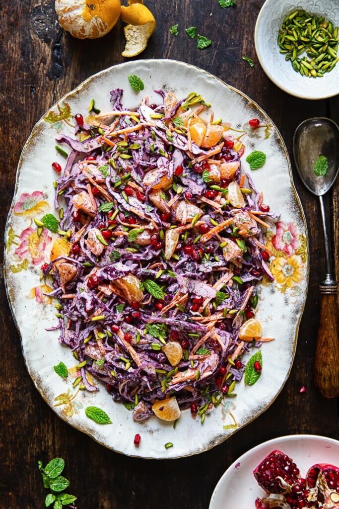 Festive Red Cabbage Slaw - Vikalinka