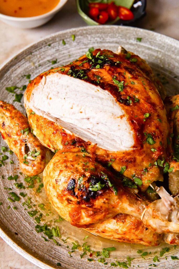 Thai Glazed Instant Pot Whole Chicken - Vikalinka