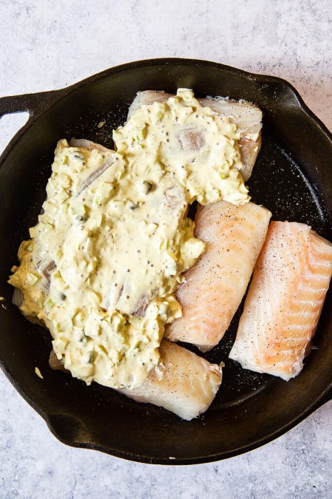 Perfect Baked Cod with Mustard Sauce - Vikalinka