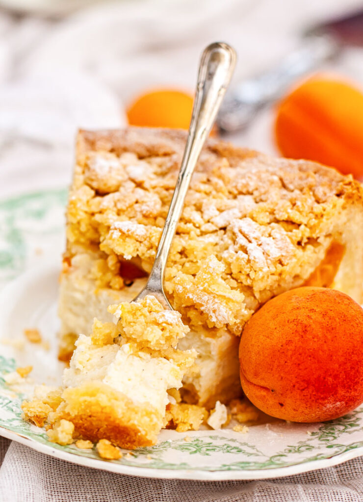 Crumb Apricot Cheesecake - Vikalinka