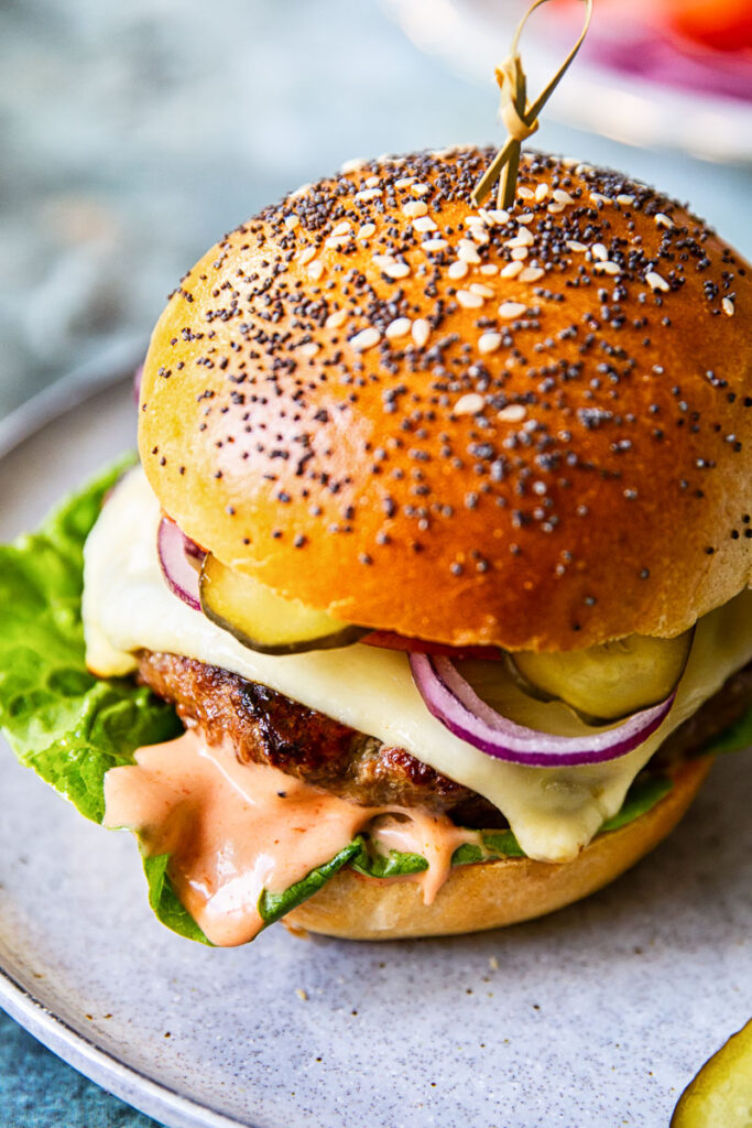 Homemade Burgers with Best Sauce (Bonus Burger Bun Recipe)