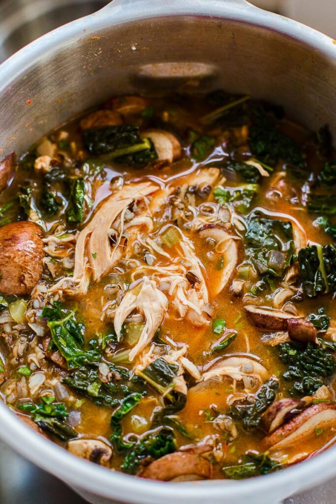 Slow Cooker Thai Chicken and Rice Soup - Vikalinka