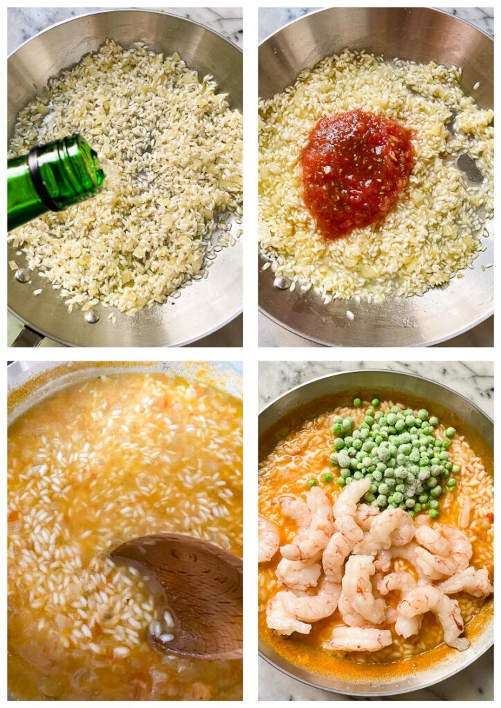 Shrimp Risotto with Tomatoes and Peas - Vikalinka