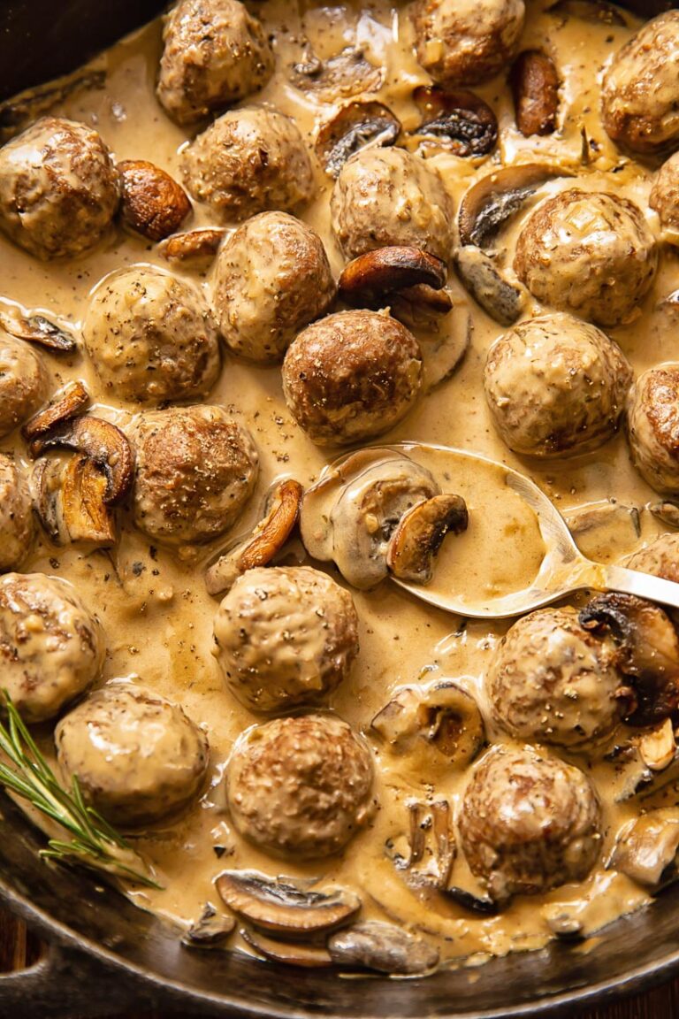 Meatballs with Marsala Cream Sauce - Vikalinka