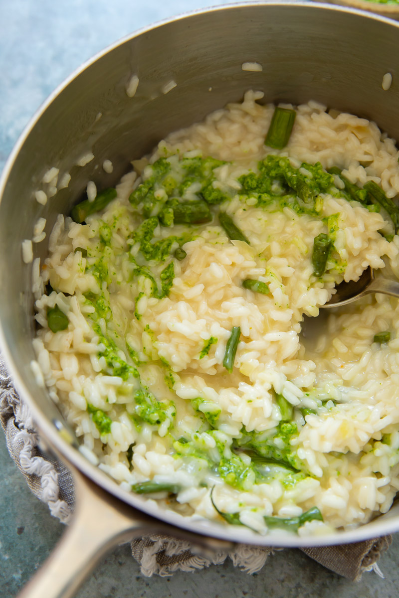 Roasted Vegetable Risotto with Basil Pesto - Vikalinka