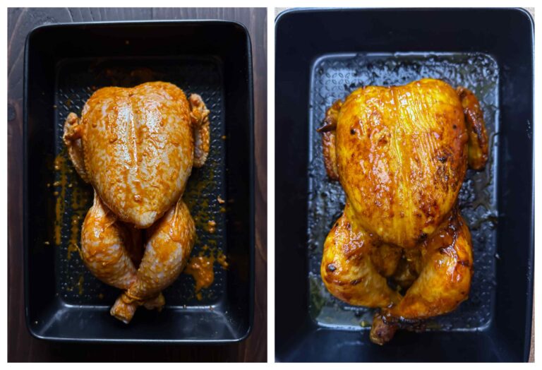 Roast Chicken with Mango Chutney Glaze - Vikalinka
