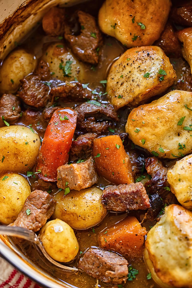 Beef Stew with Dumplings - Vikalinka
