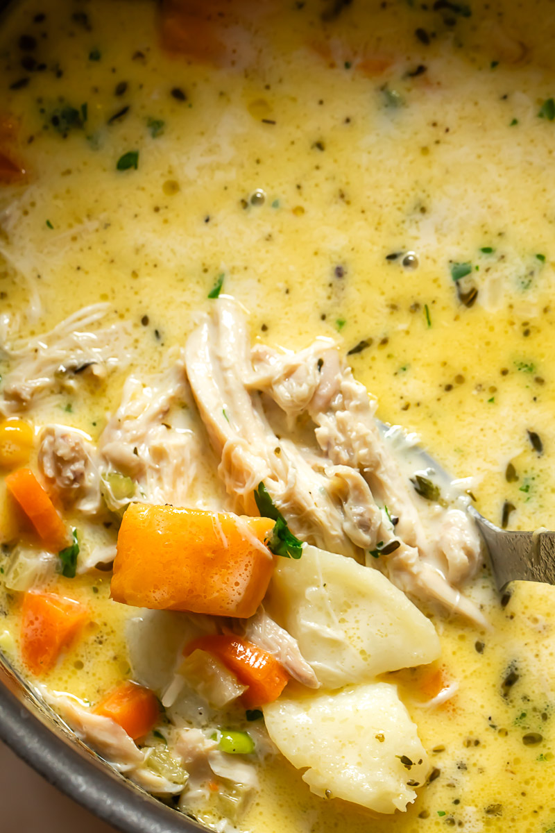 Creamy Leftover Turkey Chowder - Vikalinka