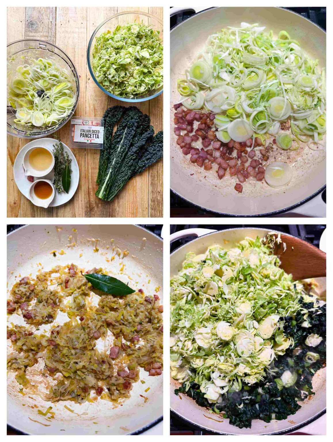 Caramelised Brussels Sprout Hash with Leeks and Pancetta - Vikalinka