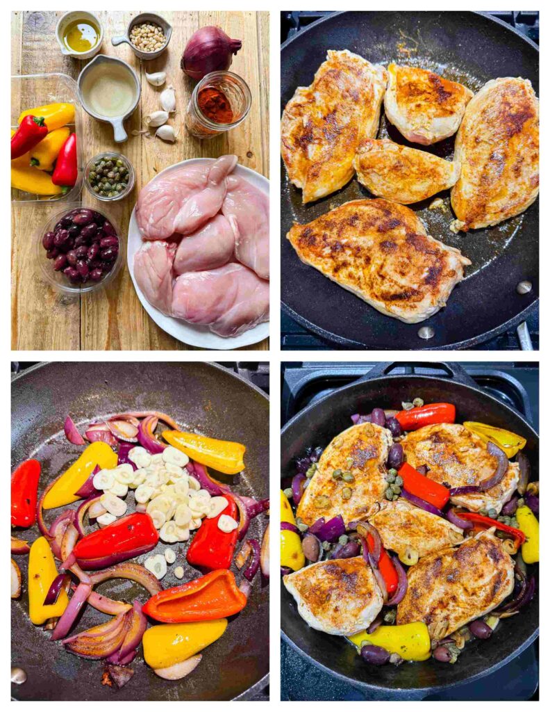 Mediterranean Chicken with Olives, Capers and Peppers - Vikalinka